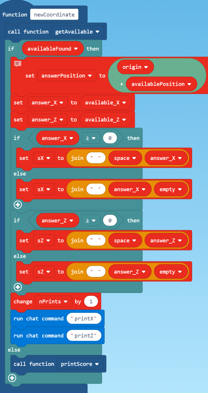 New Coordinate Code We Code Makecode