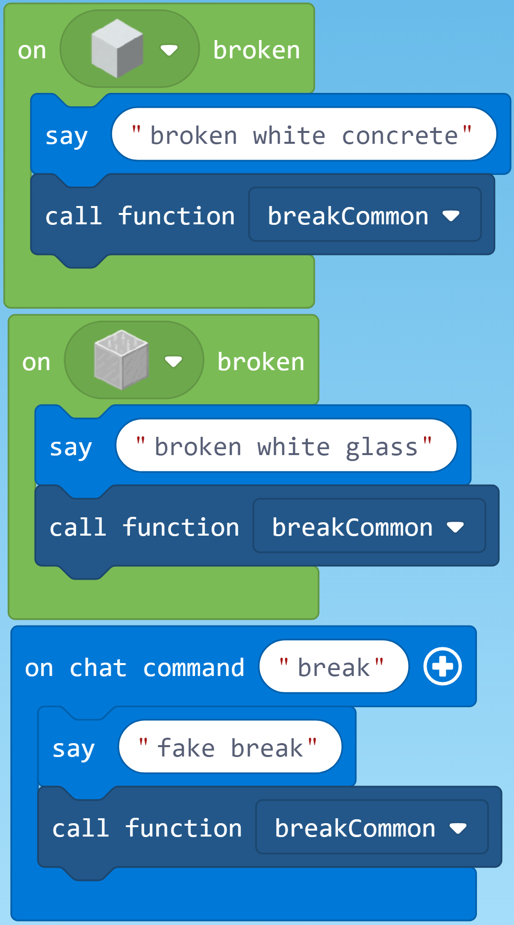 break 1 | We Code MakeCode