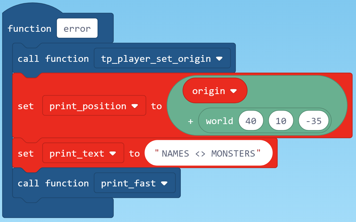 error code | We Code MakeCode