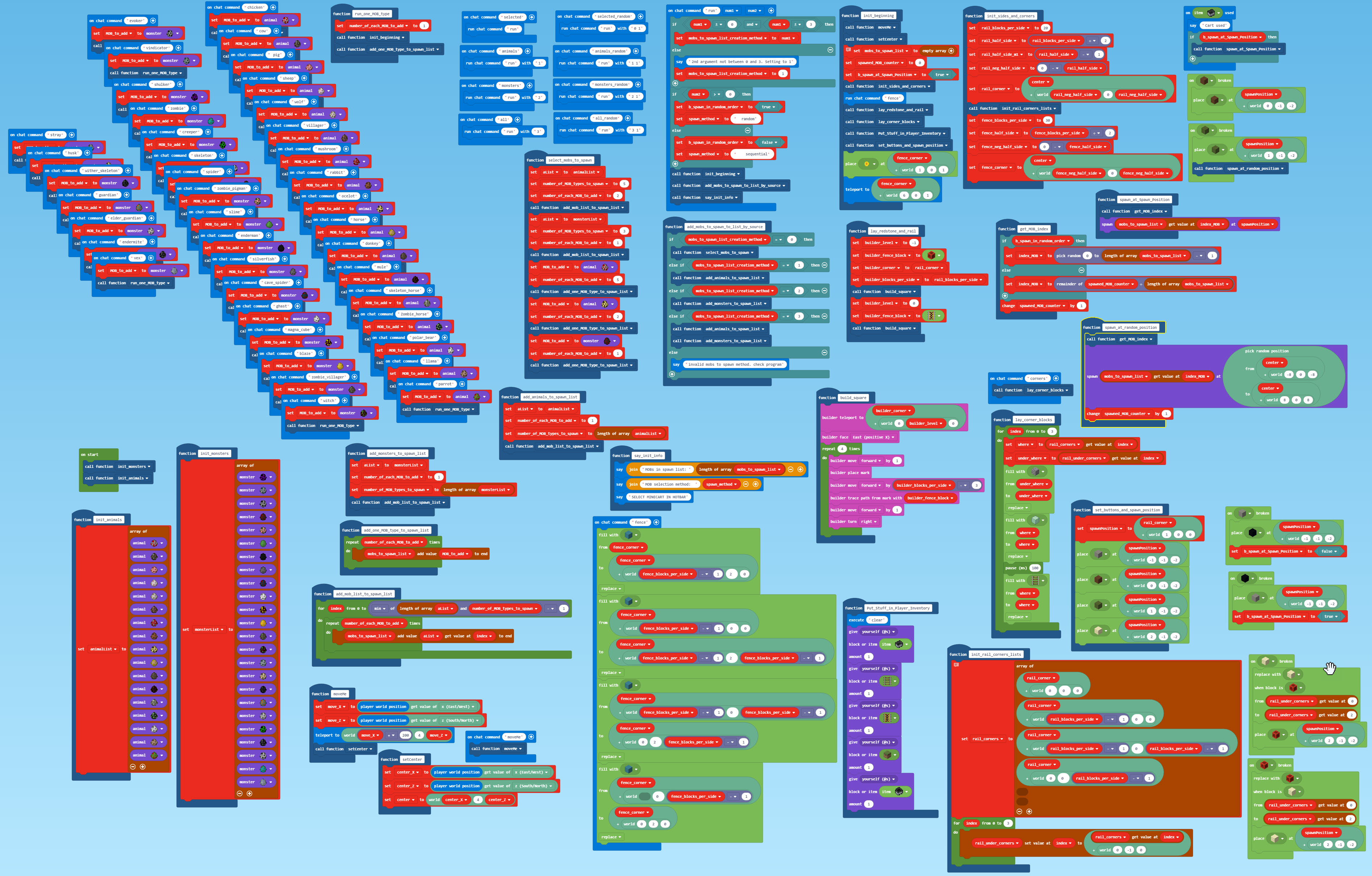 Code Part 1 — Overview of Riding the Rail in MakeCode for Minecraft ...