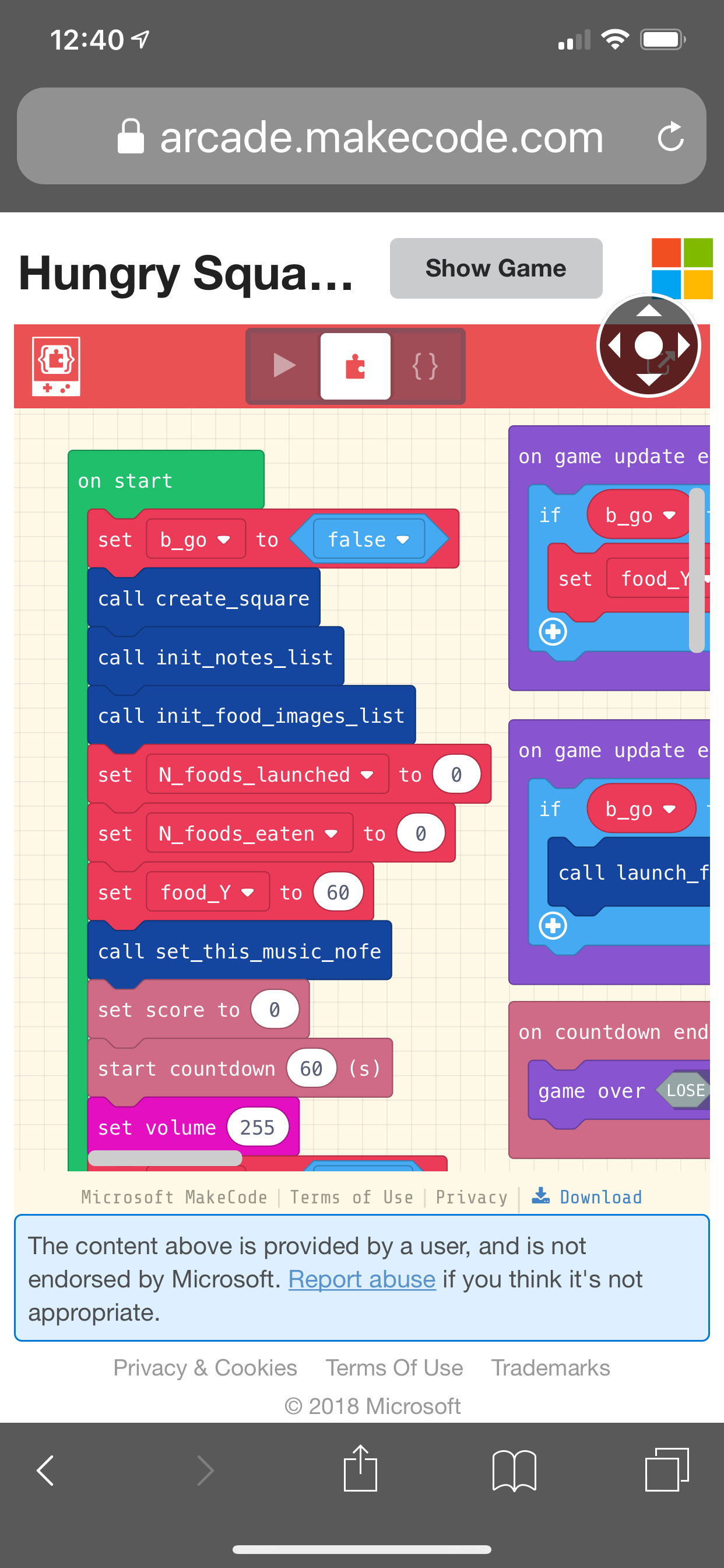 Hungry Square A Game In Makecode Arcade We Code Makecode